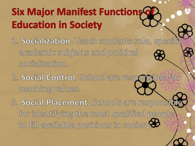 Function of Education in the Society | PPTX