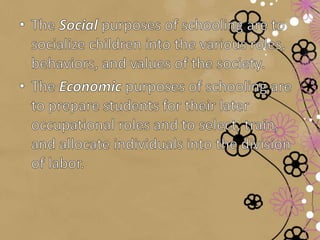 Function of Education in the Society | PPTX