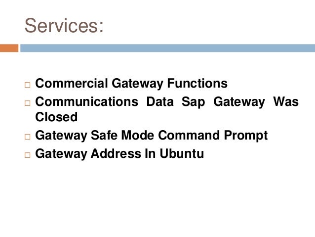 Function Of Gateway In Networking