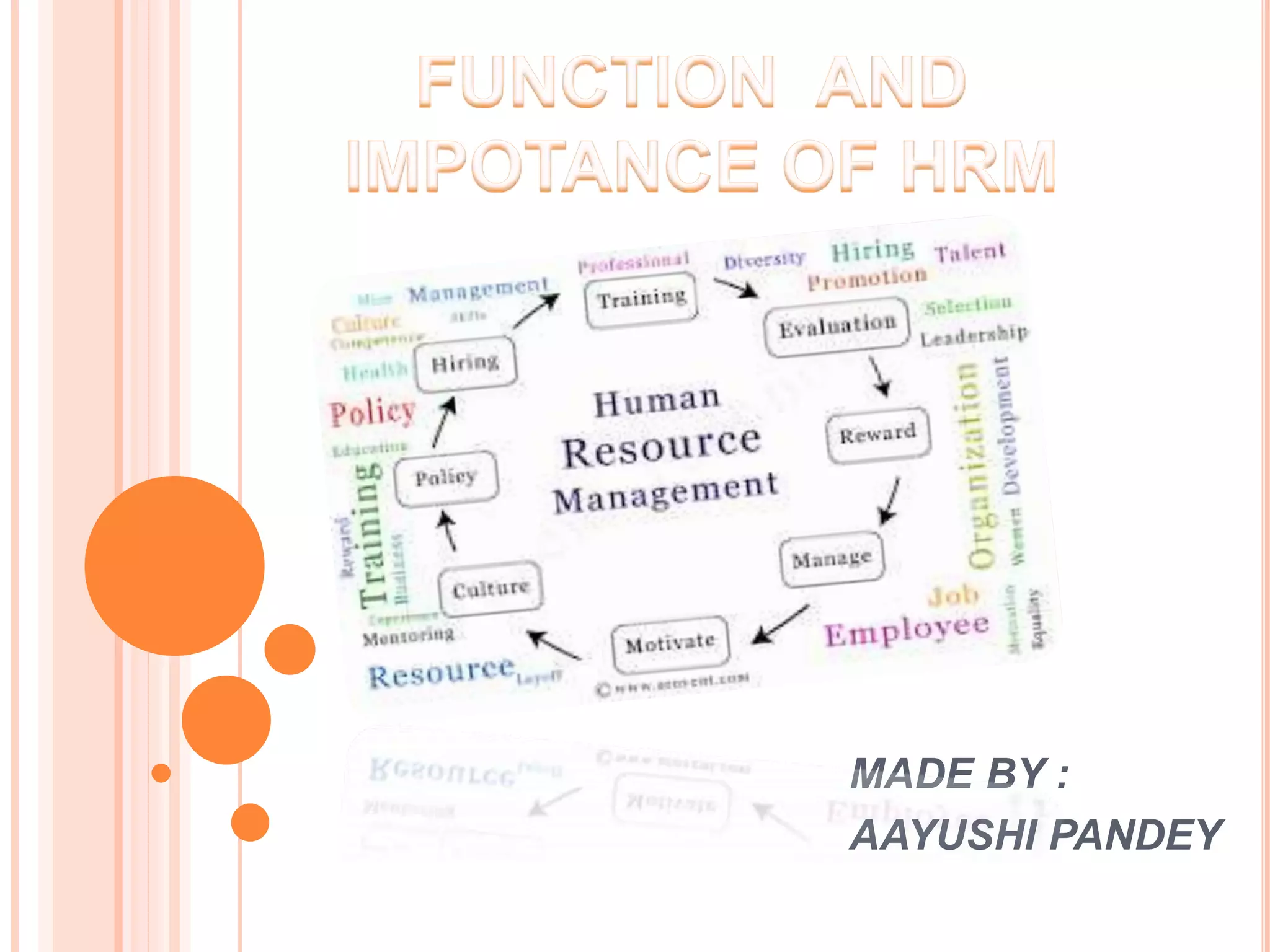 FUNCTION AND IMPORTANCE OF HRM | PPTX