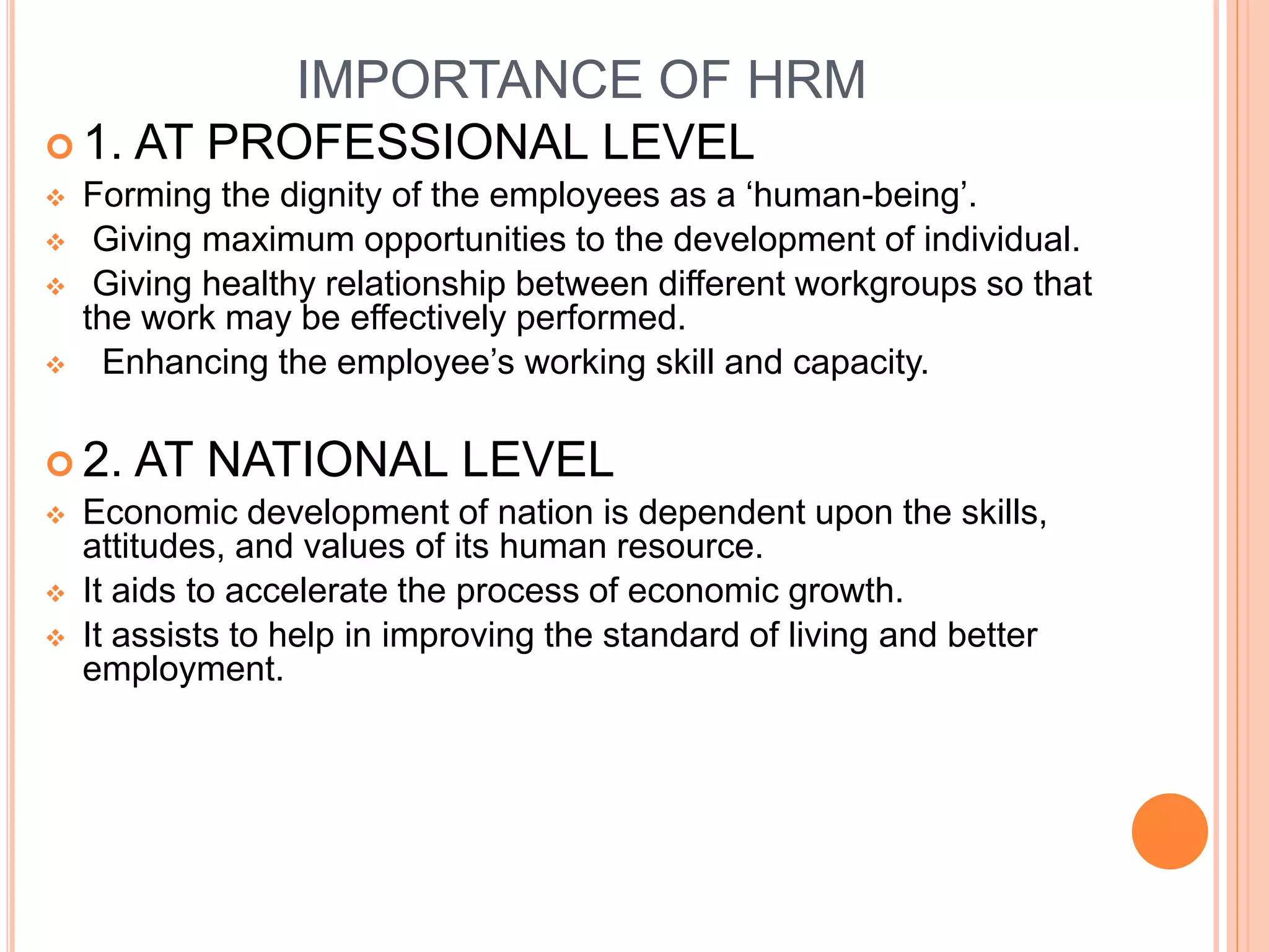 FUNCTION AND IMPORTANCE OF HRM | PPTX