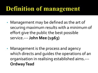 Functions of Administration and Management | PPTX