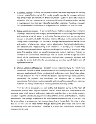 Function of management directing | DOCX