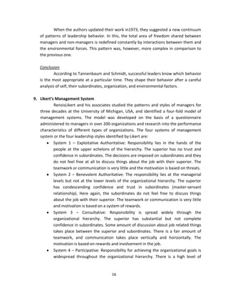 Function of management leadership | DOCX | Executive Leadership ...