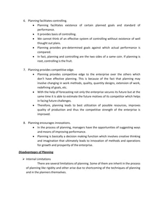 Function of management planning | PDF