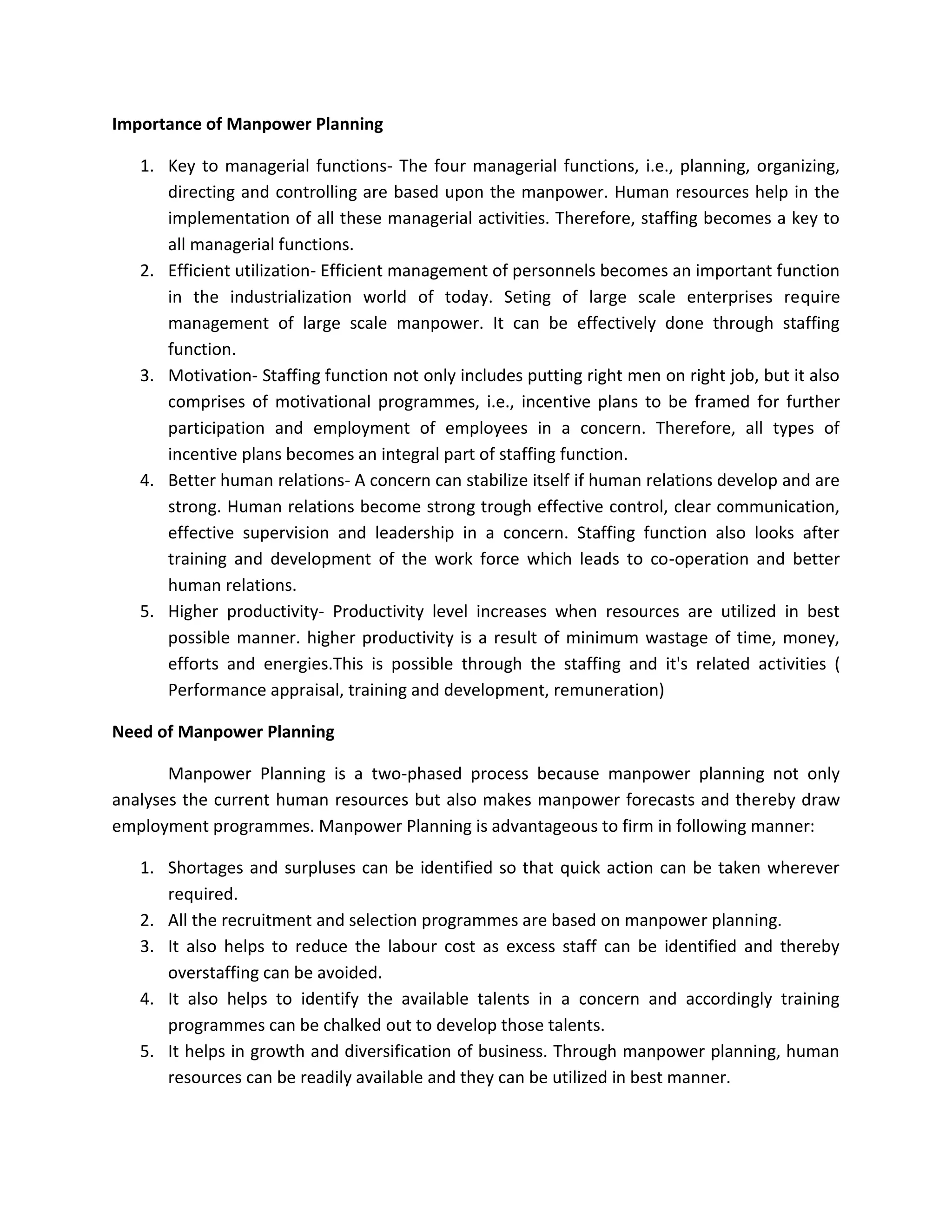 Function of management staffing | DOCX