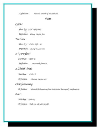 Function of microsoft word | DOC