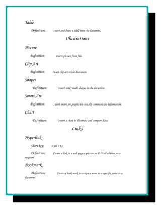Function of microsoft word | DOC