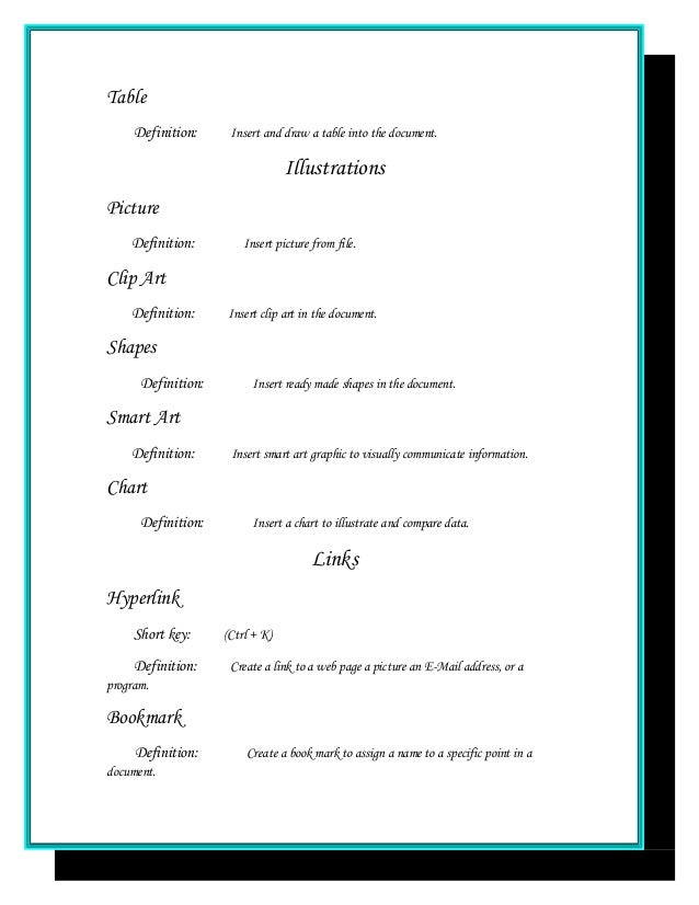 Function of microsoft word