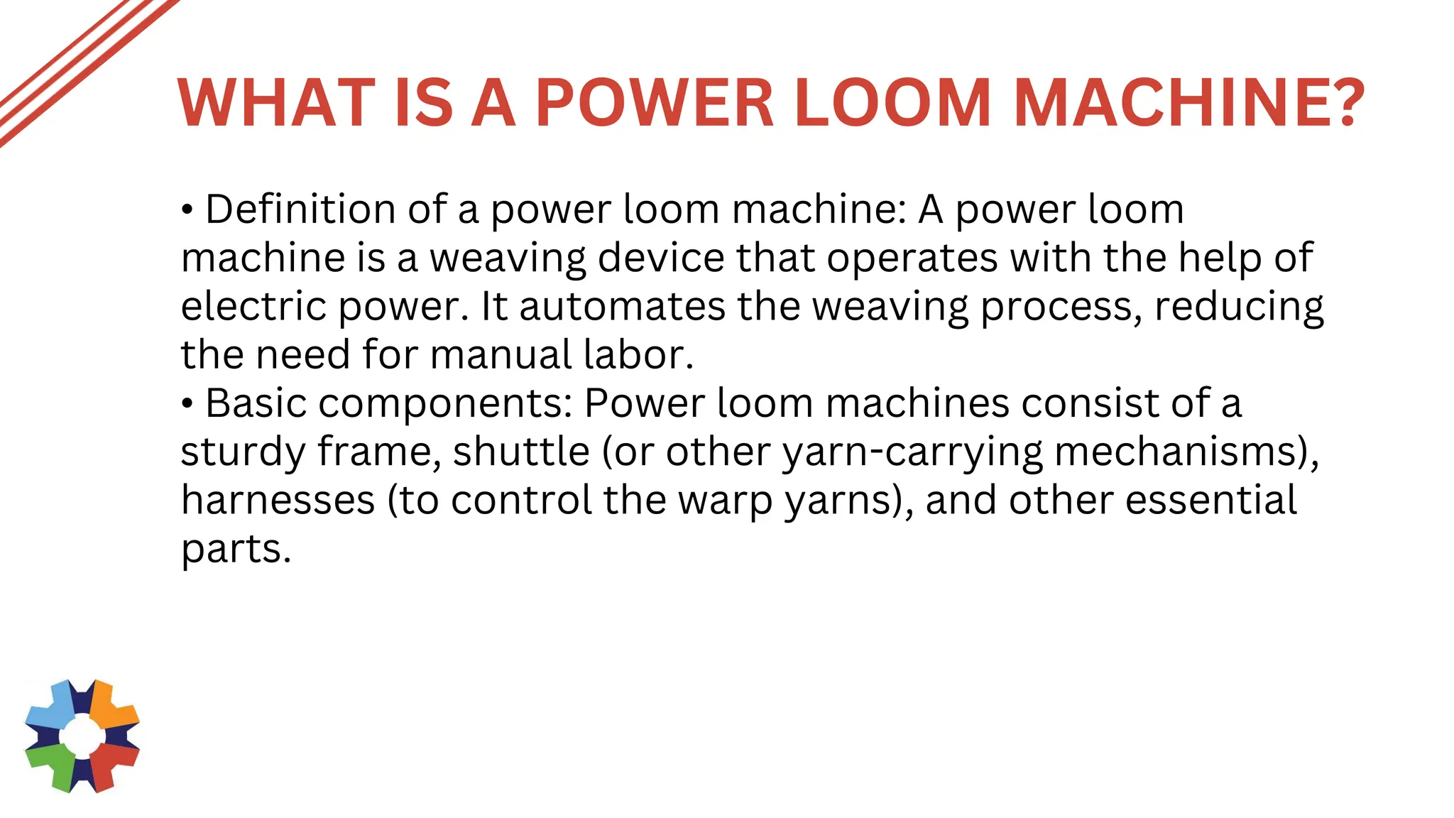 Function of power loom machine | PPTX