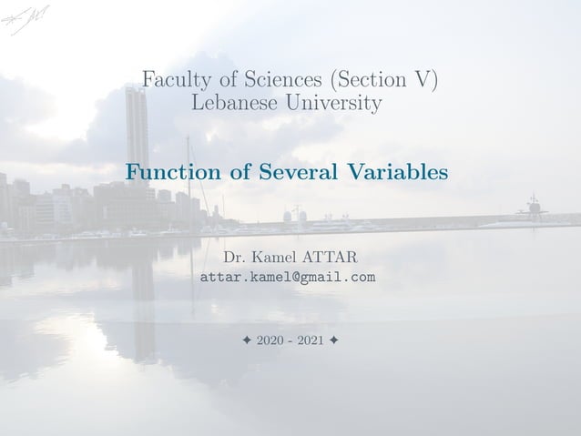 Function of several variables | PDF | Programming Languages | Computing