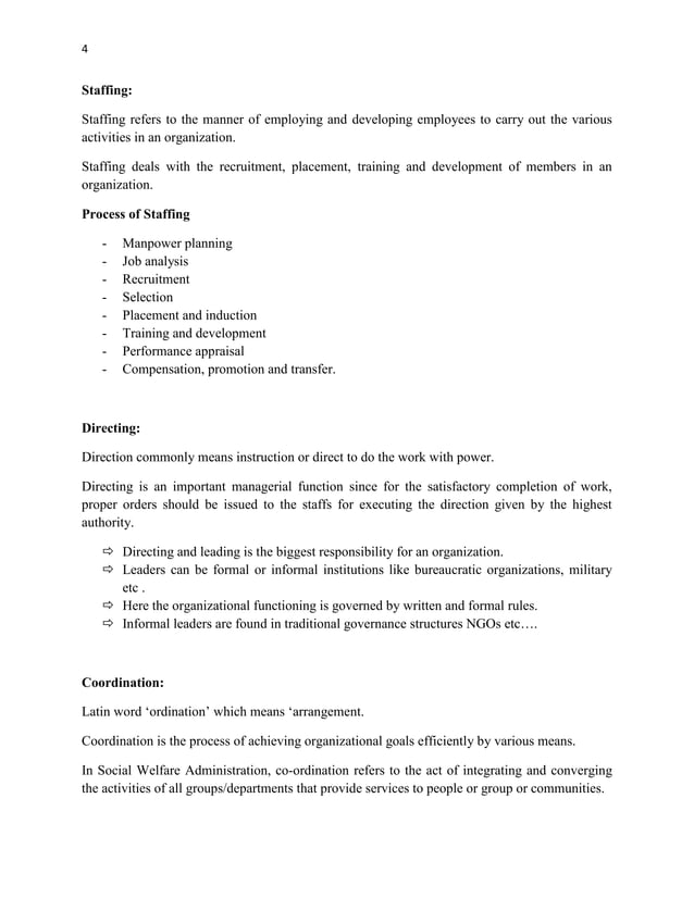 Function of social welfare administration | PDF | Human Resources ...