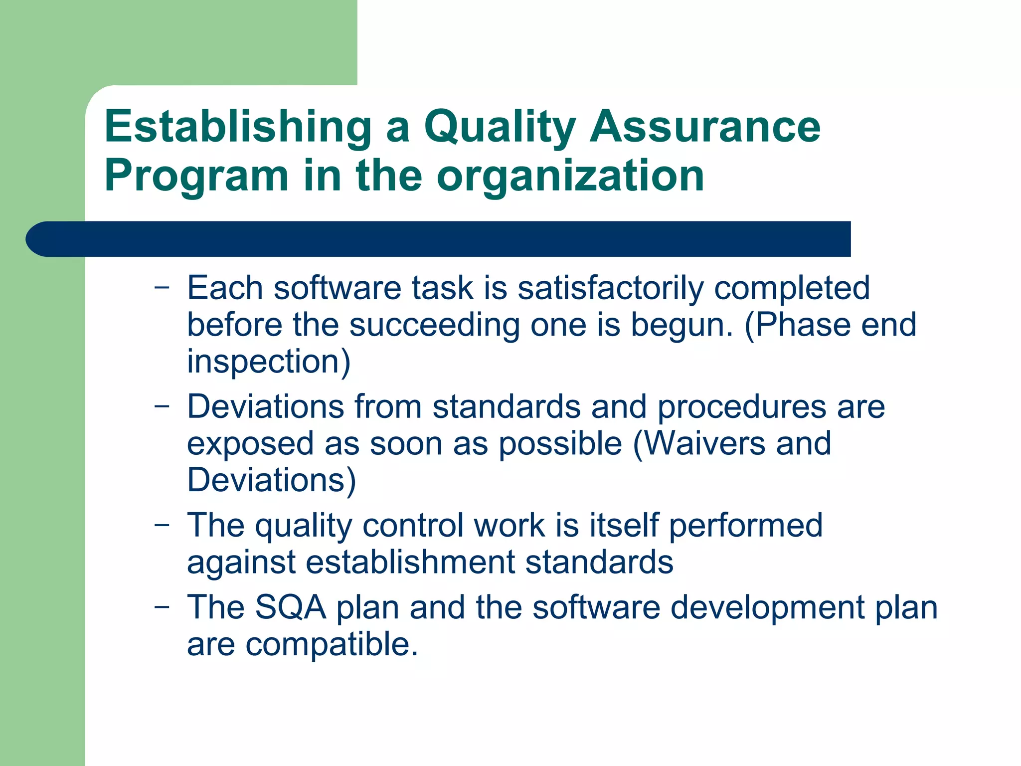 Function of software quality assurance lecture 2 | PPT | Business | Business and Finance