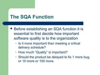 Function of software quality assurance lecture 2 | PPT