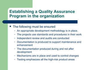 Function of software quality assurance lecture 2 | PPT