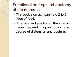 Function of stomach | PPTX