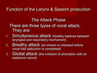 HIS 120 Function of the Larynx and Speech Production | PPT