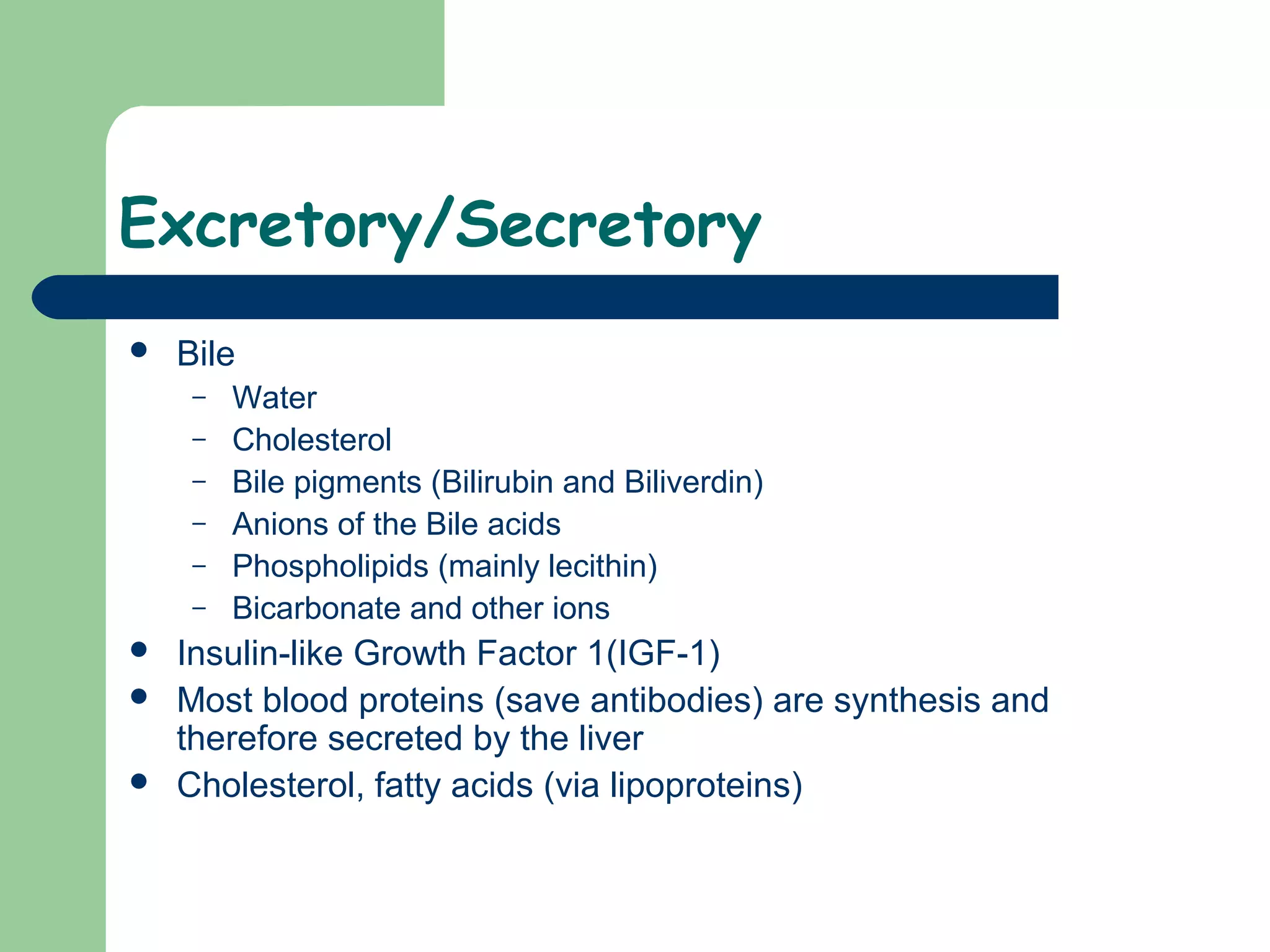 Function of the liver | PPT