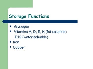 Function of the liver | PPT