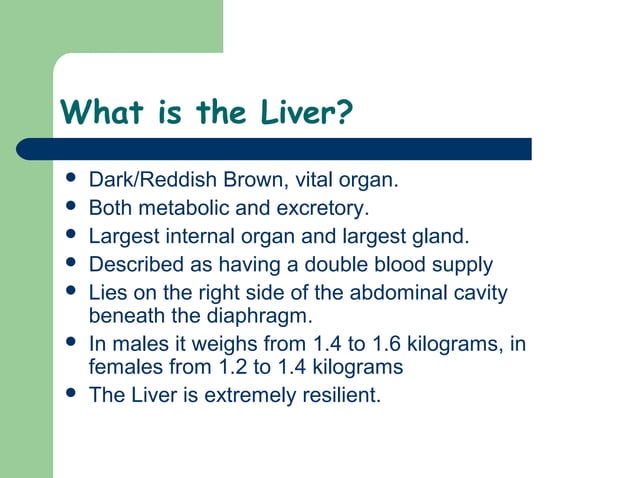 Function of the liver | PPT | Endocrine and Metabolic Diseases ...