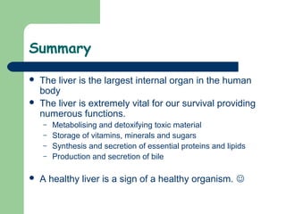 Function of the liver | PPT