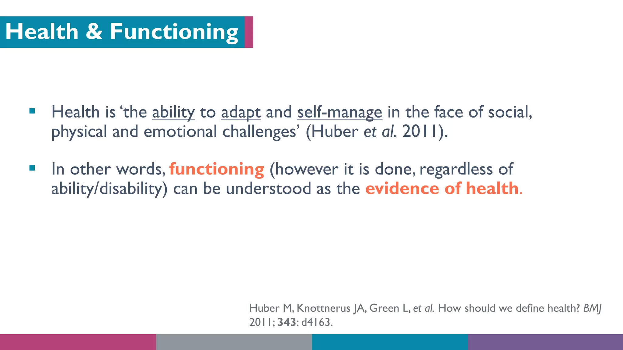 Functionomics -The International Classification of Functioning ...