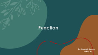 Function oneshot with python programming .pptx