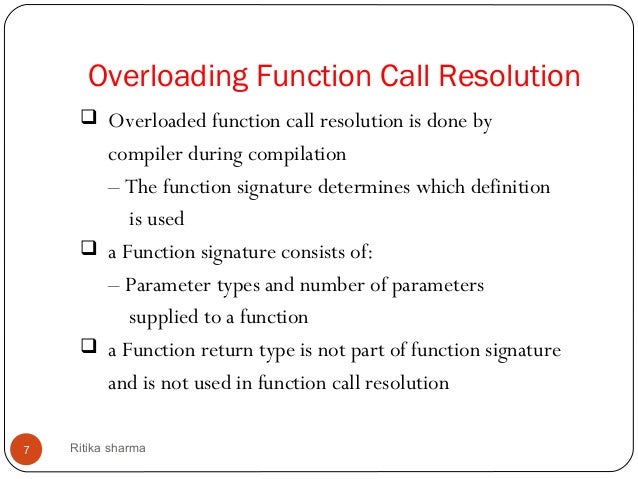 Function Overloading C
