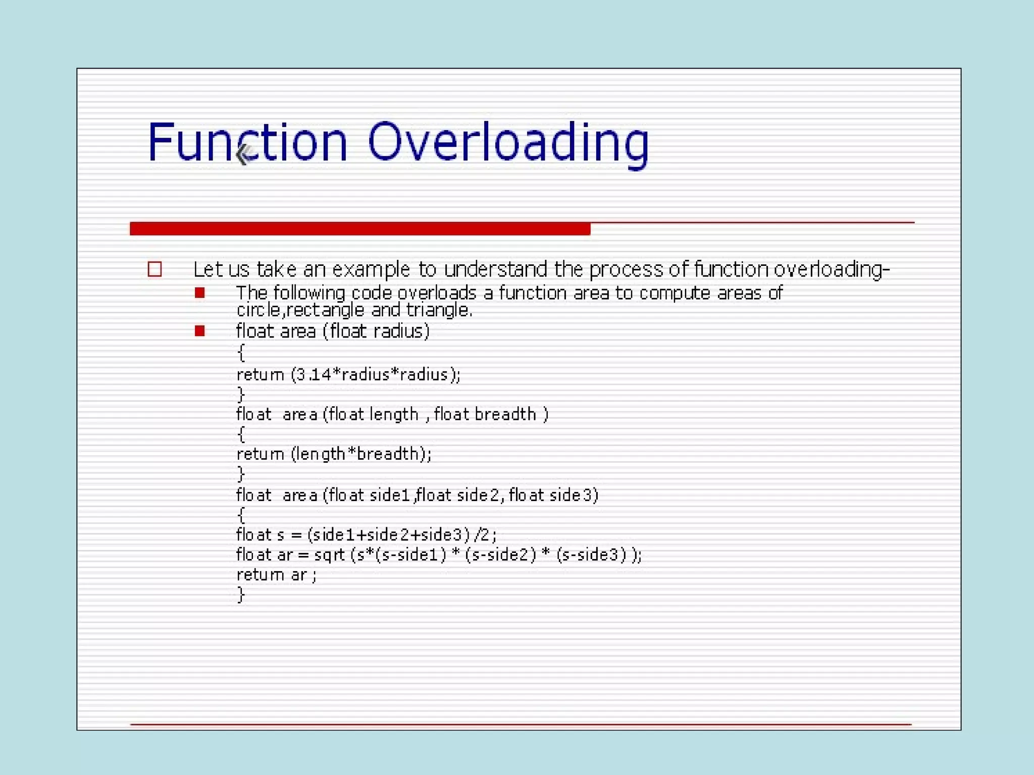 Function Overlaoding | PPT