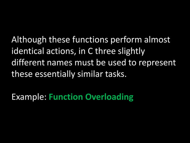 Function overloading | PPTX