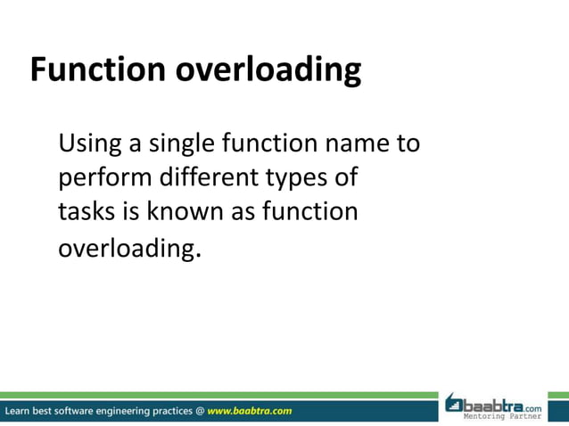 Operator Overloading In C Pptx Programming Languages Computing 7984