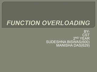 Function overloading | PPTX | Programming Languages | Computing