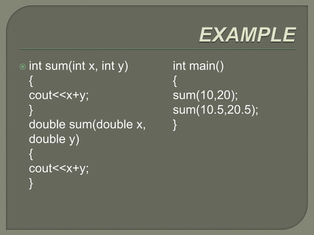 Function Overloading Pptx Programming Languages Computing 9809