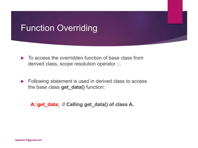 Function overloading and overriding | PPT Function overloading and overriding | PPT