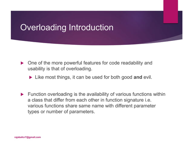 Function overloading and overriding | PPT Function overloading and overriding | PPT