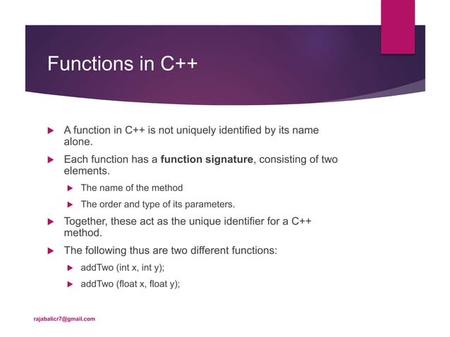 Function Overloading And Overriding Pptx Programming Languages
