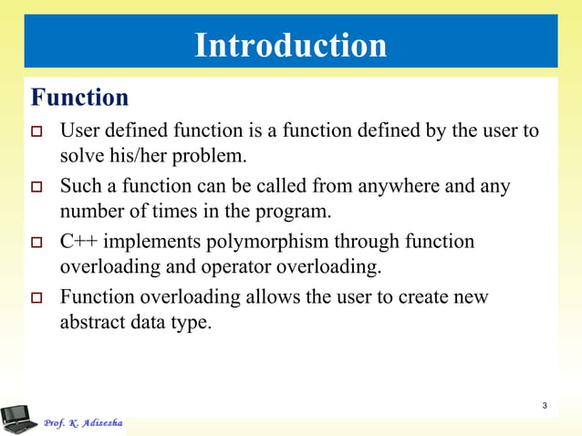 Function overloading ppt | PDF