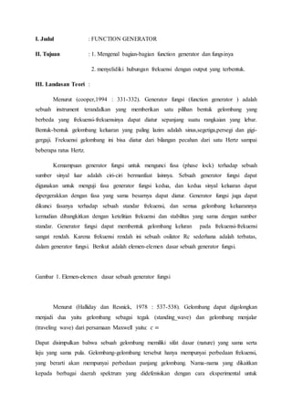 Function generator | DOCX