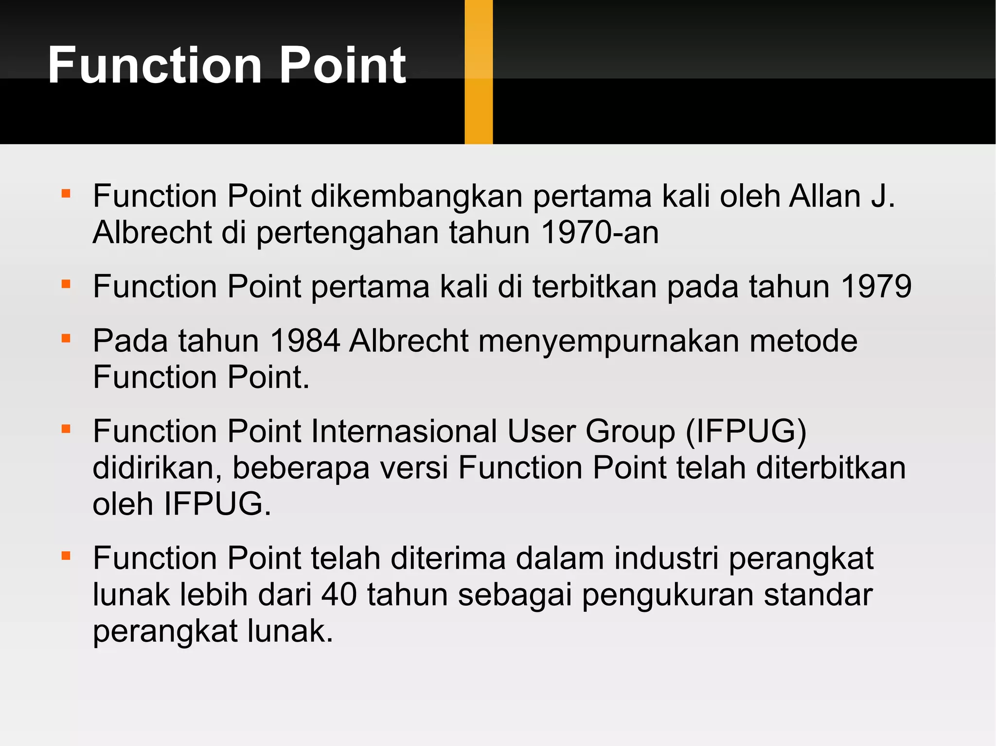 Software Measurement : Function Point | PPT