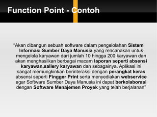 Software Measurement : Function Point | PPT