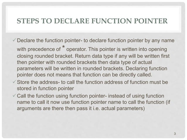 Function Pointer | PPTX