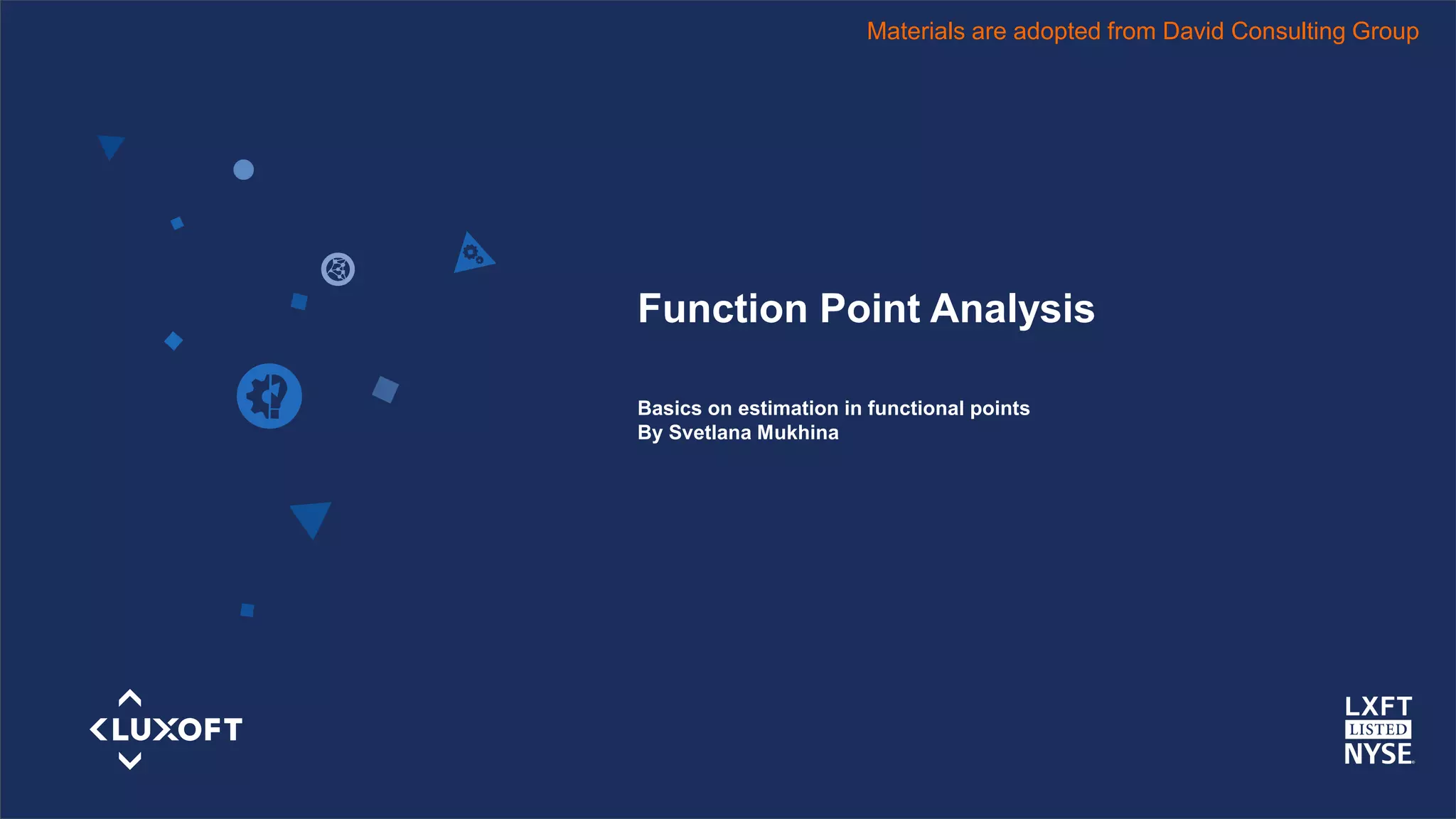 Overview of Function Points Analysis | PPT