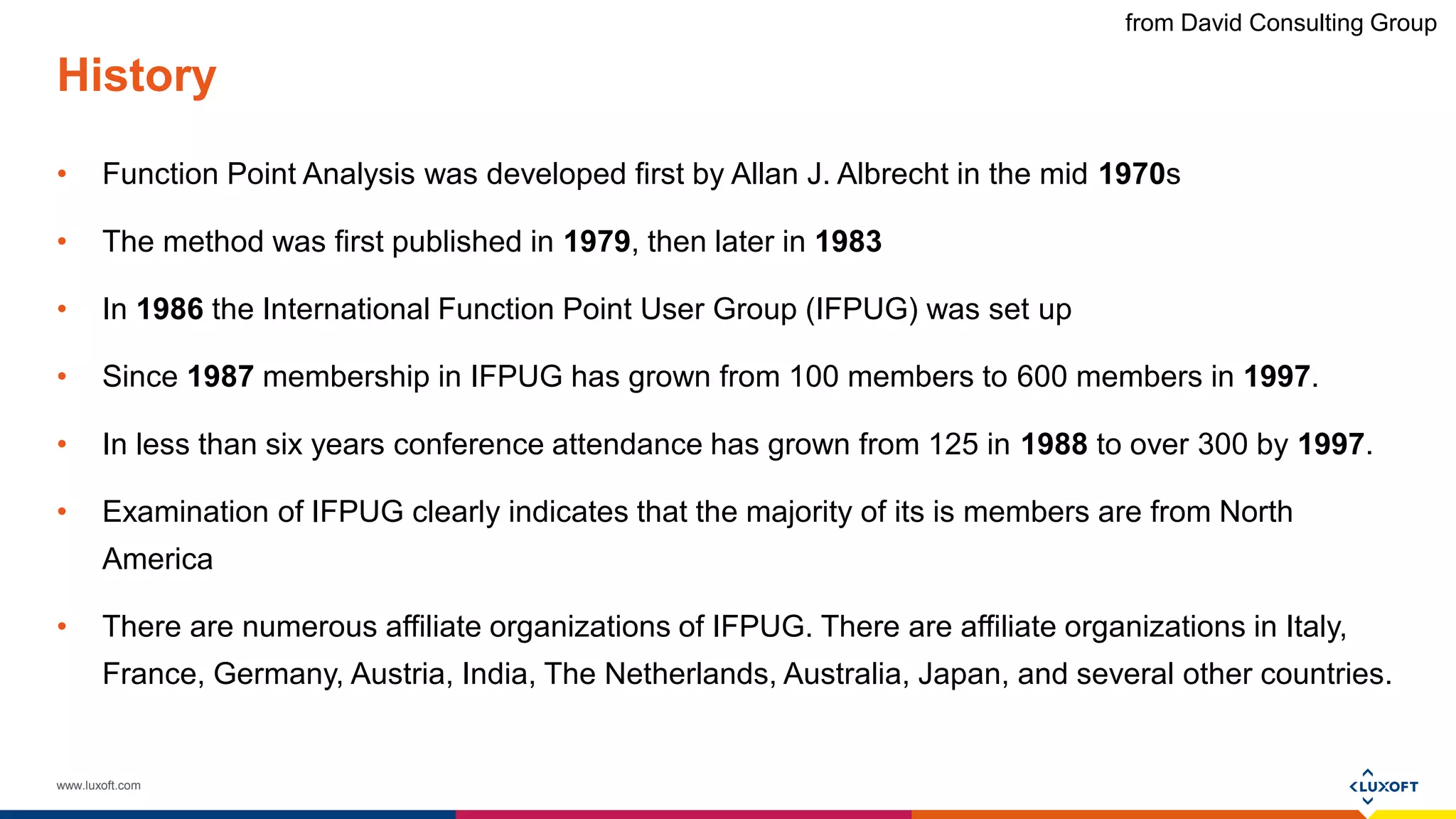 Overview of Function Points Analysis | PPT