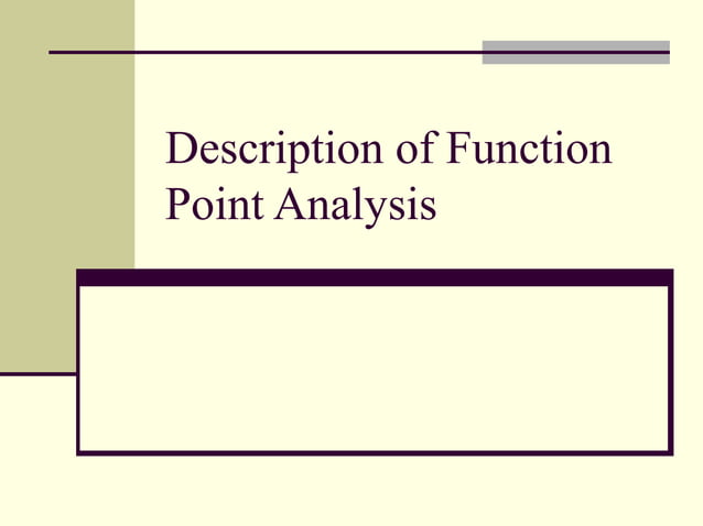 Function points analysis | PPT