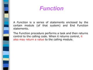 Function & procedure | PPTX
