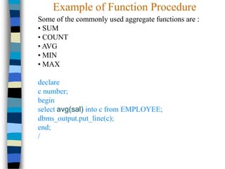 Function & procedure | PPT