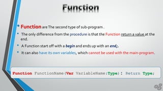 Function procedure c6 c7 | PPT | Free Download