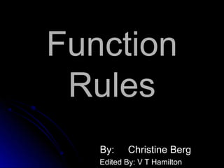 Function rules | PPT