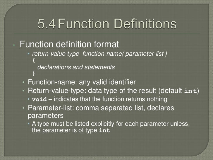 Functions