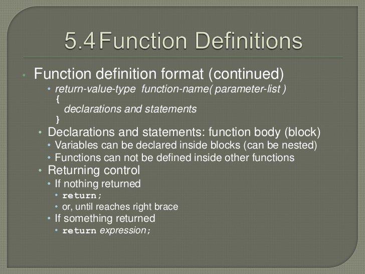 Functions